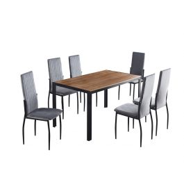 Blagovaonski set, Breda (1 stol/6 stolica )